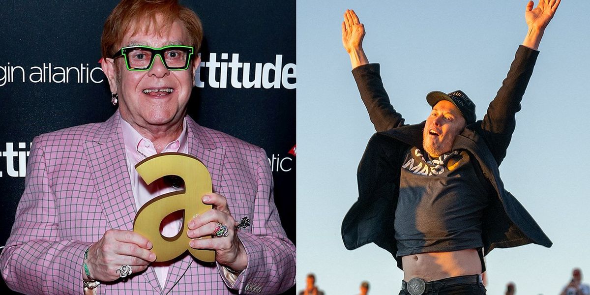 Elton John traite Elon Musk de « connard » - Gay Pride